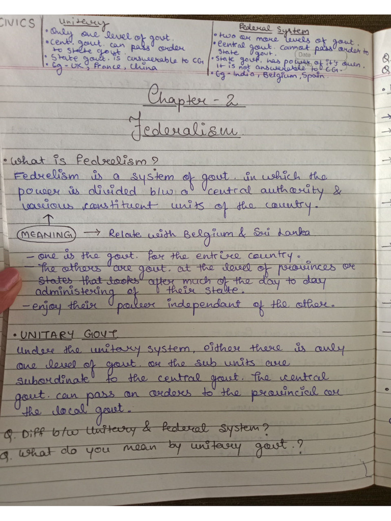 Federalism notes | PDF