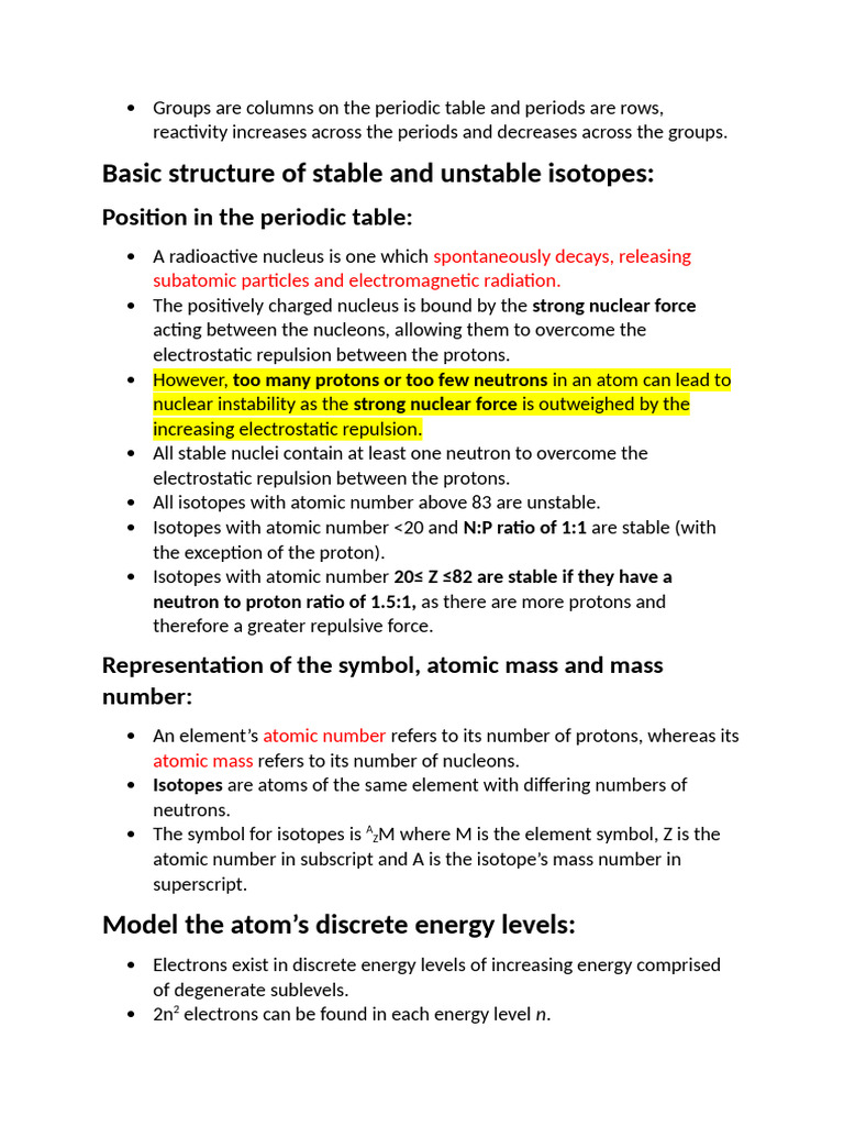 Understanding Atomic Structure and Isotopes | PDF | Atomic Nucleus ...