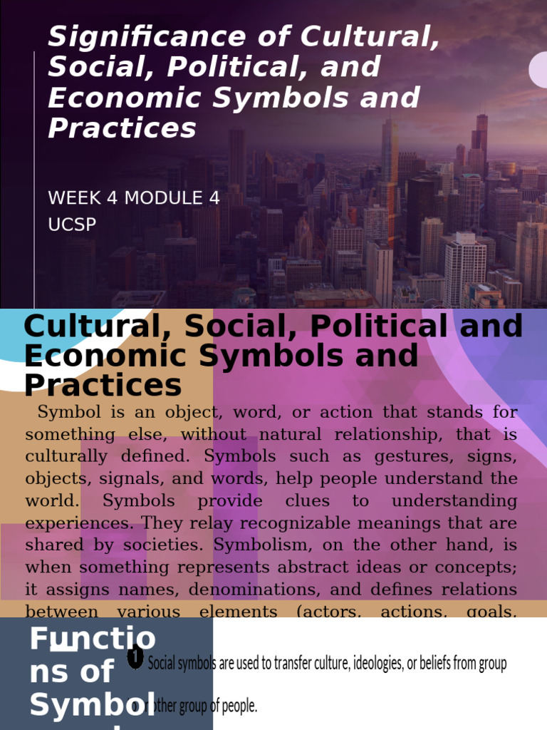 M4 Cultural, Social, Political, and Economic Symbols... | PDF | Symbols