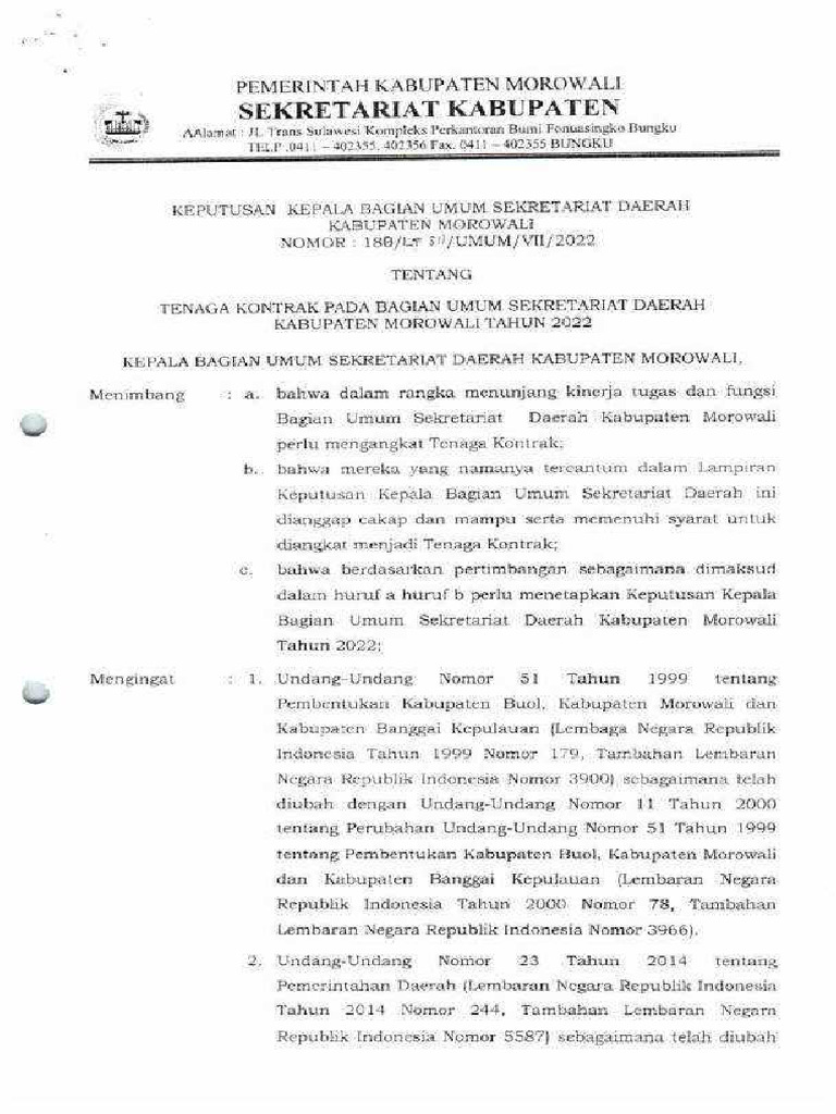 SK BAGIAN UMUM TAHUN 2022 - Compressed-Compressed 4-Dikompresi | PDF