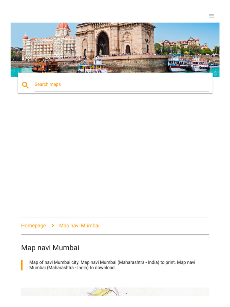 Navi Mumbai City Map Download | PDF