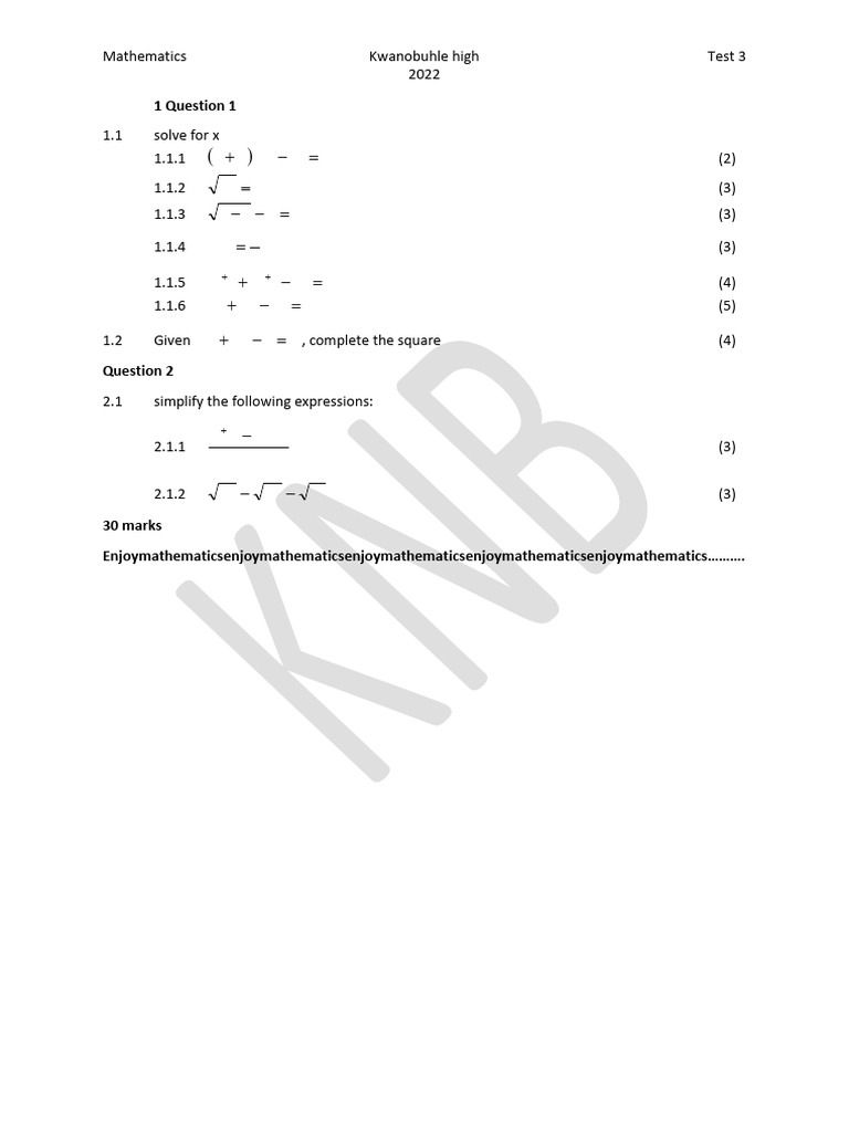 Grade 11 Test 3 | PDF