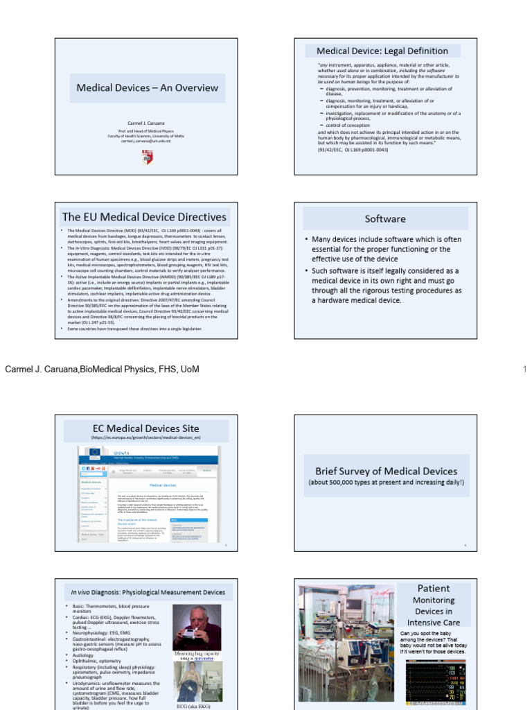 Overview of Medical Devices Regulations | PDF | Medical Device ...