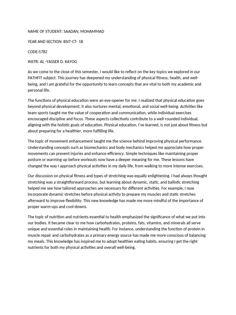 Saadan -Wps Office | PDF | Physical Fitness | Nutrition