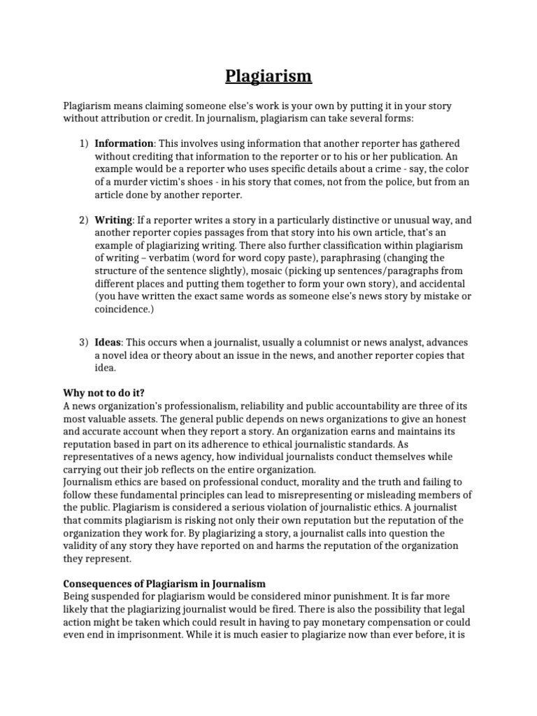 Plagiarism | PDF | Plagiarism