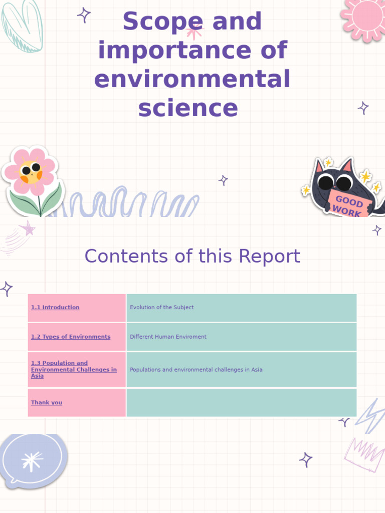CHAPTER 1 Scope and Importance of ES | PDF | Sustainability | Pollution