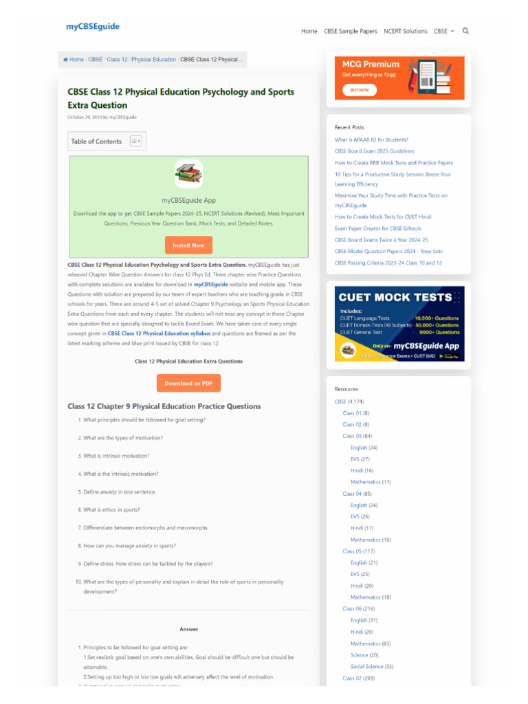 Screencapture Mycbseguide Blog Cbse Class 12 Physical Education ...