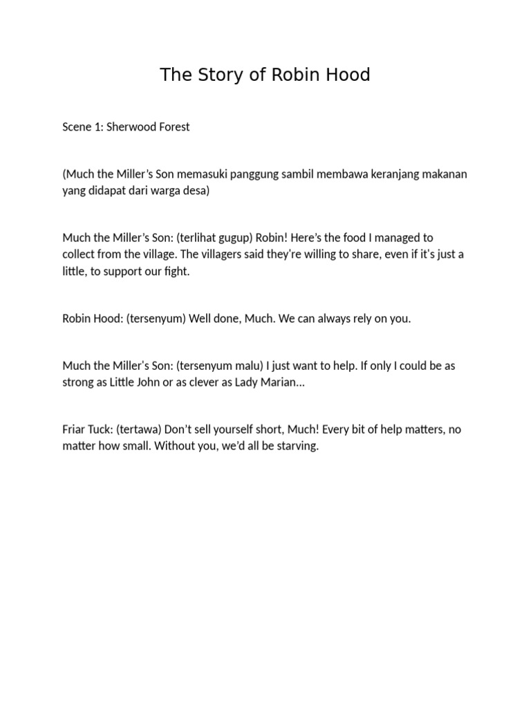 The Story of Robin Hood | PDF | Robin Hood Characters | English Folklore