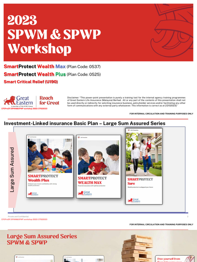 2023 SPWM and SPWP Workshop With SCR | PDF | Insurance | Life Insurance