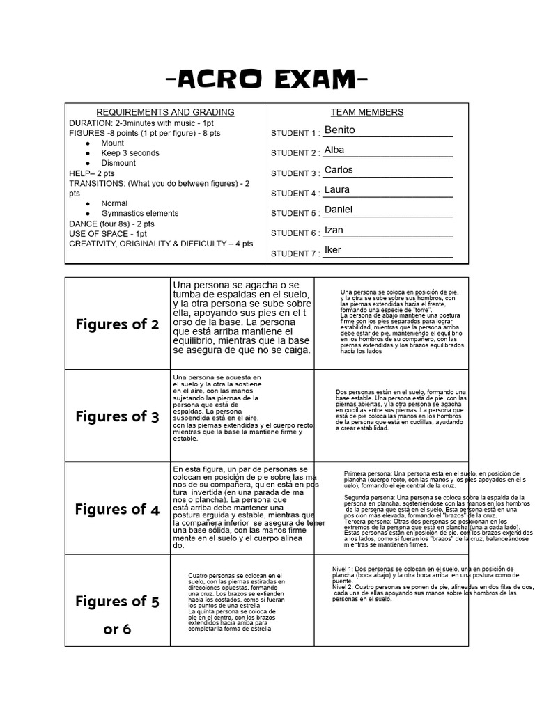 Acro exam (1) | PDF