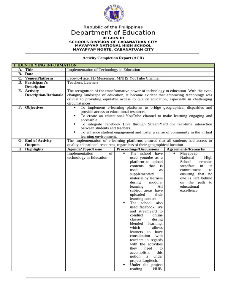 ACR_Technology-in-education (1) | PDF | Educational Technology | You Tube