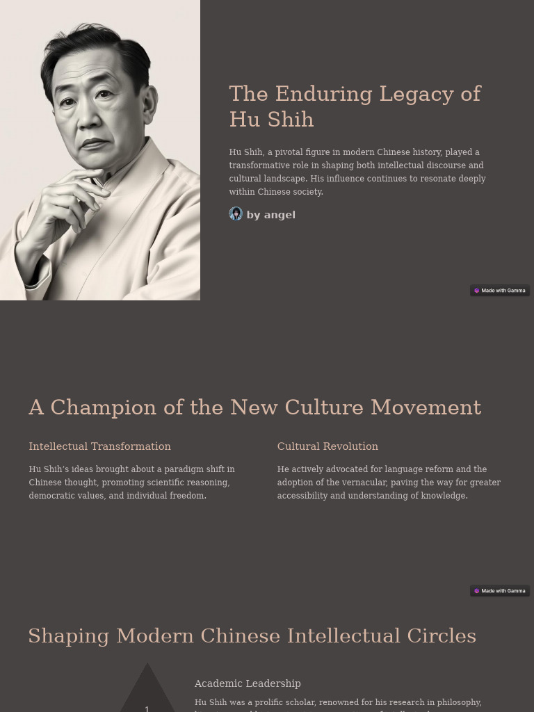 The Enduring Legacy of Hu Shih | PDF | Intellectual | China