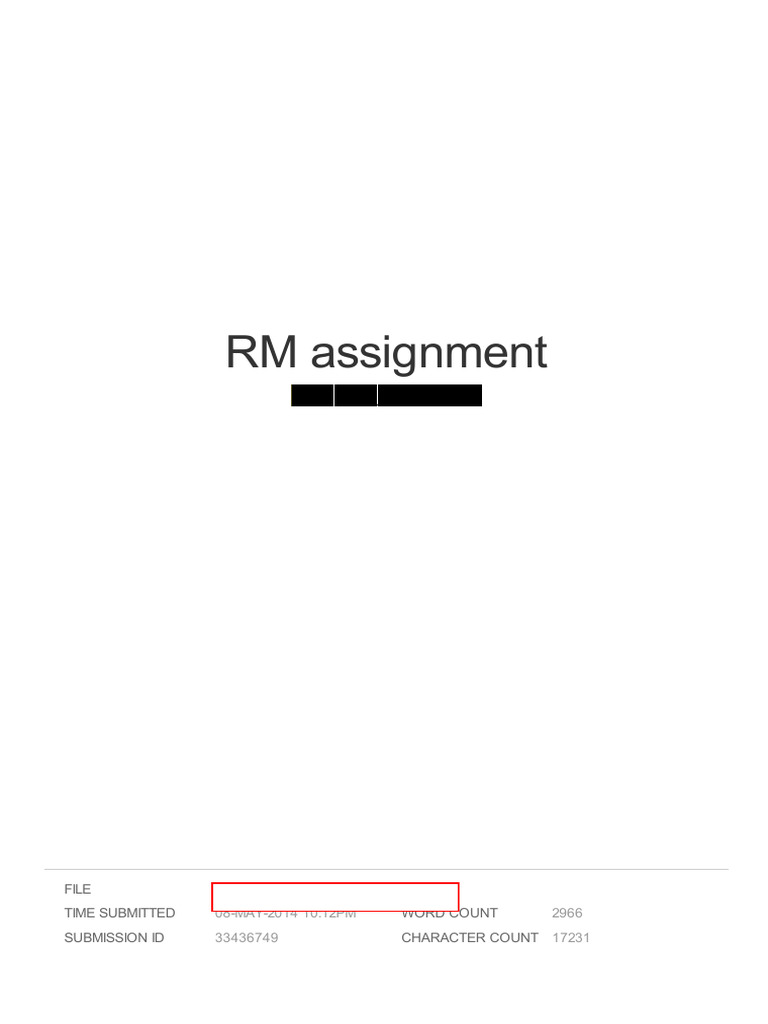 RM Assignment 2 - Research Proposal | PDF | Methodology | Quantitative Research