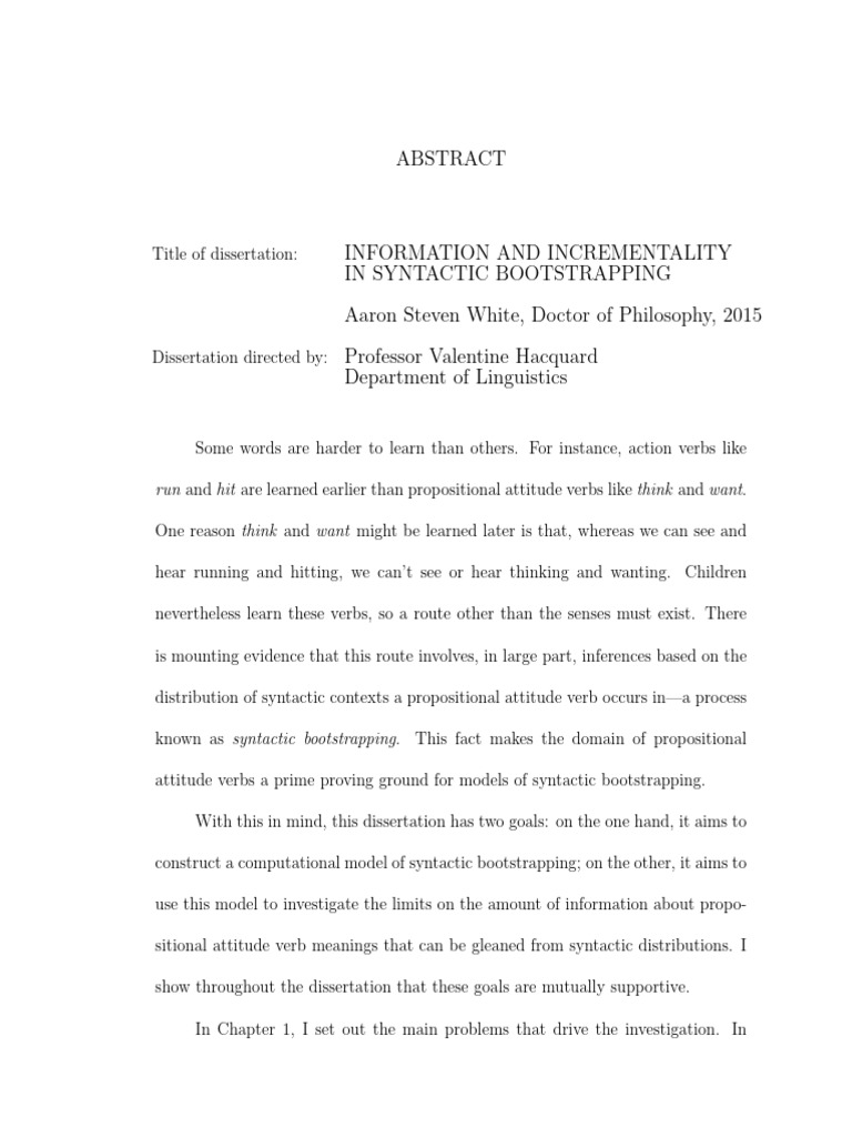 Informationand Incrementality_2015 in Syntactic Bootstrapping 博文 | PDF | Lexical Semantics | Syntax