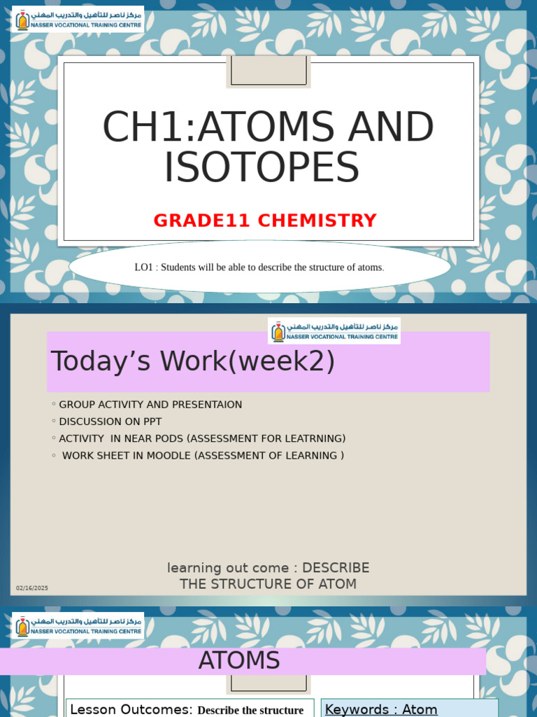 Ch1 Atoms and Isotopes Part 1 | PDF | Atoms | Ion