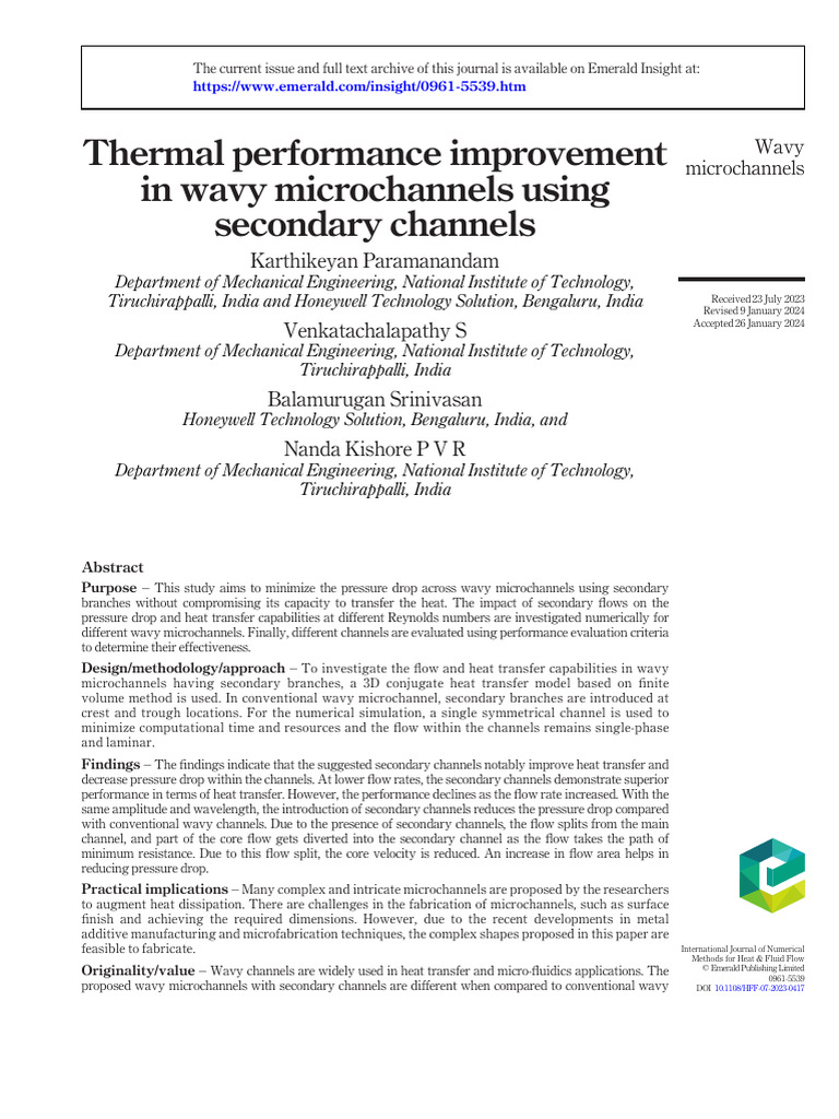 2 Int JRL of Num Methods For HFF | PDF | Heat Transfer | Reynolds Number
