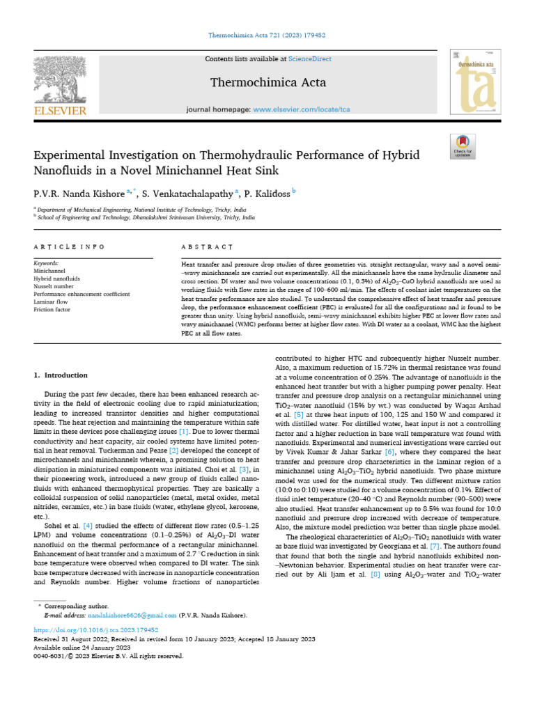 Thermochimica Acta NK | PDF | Heat Transfer | Viscosity