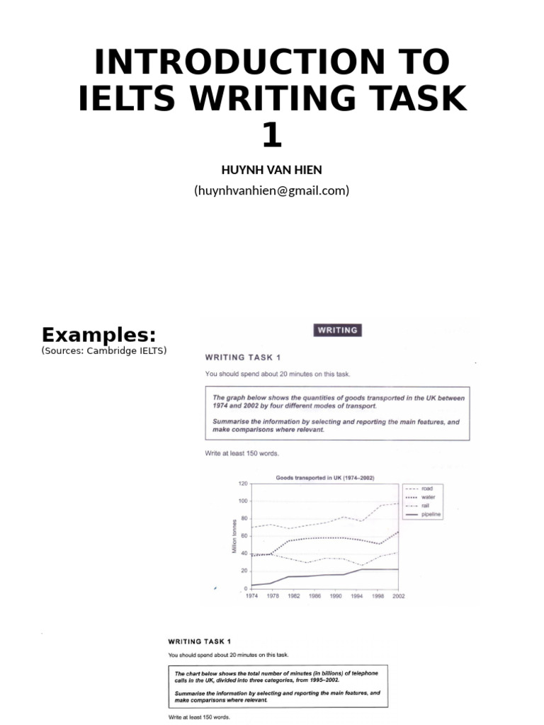 Intro. To Ielts Writing Task 1 | PDF