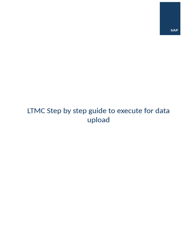 LTMC Step by Step Guide To Execute For Data Upload | PDF | Computer File | Xml