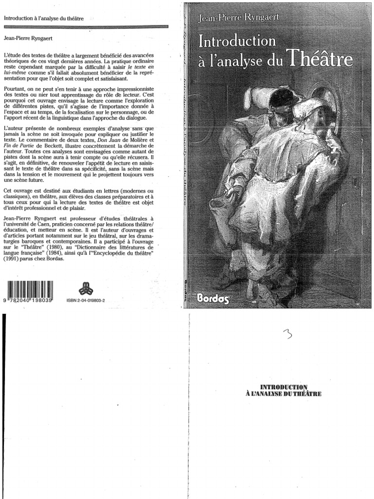 İntroduction A L'analyse Du Theatre | PDF