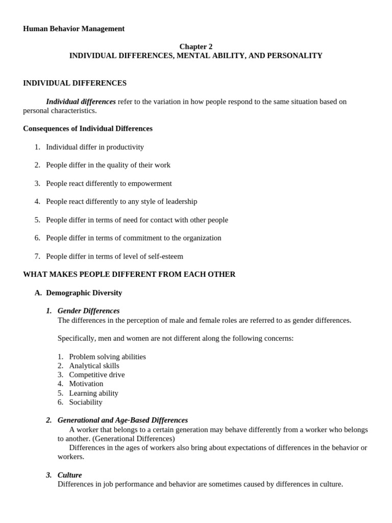 Understanding Individual Differences | PDF | Intelligence | Extraversion And Introversion