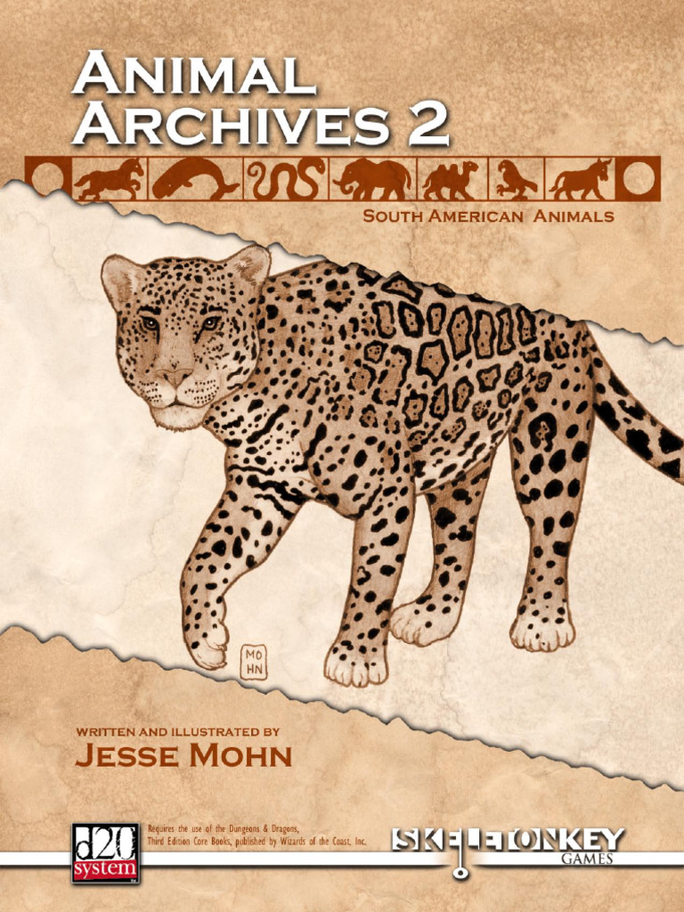 d20 Skeleton Key Games Animal Archives 2 - South American Animals | PDF ...