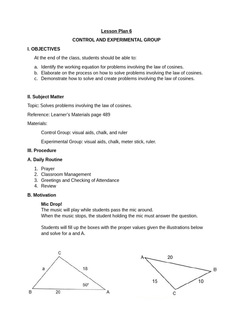 Lesson Plan 6 | PDF | Euclidean Geometry | Elementary Geometry