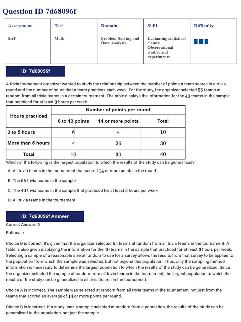 Evaluating Statistical Claims - Section 2 | PDF | Sampling (Statistics ...