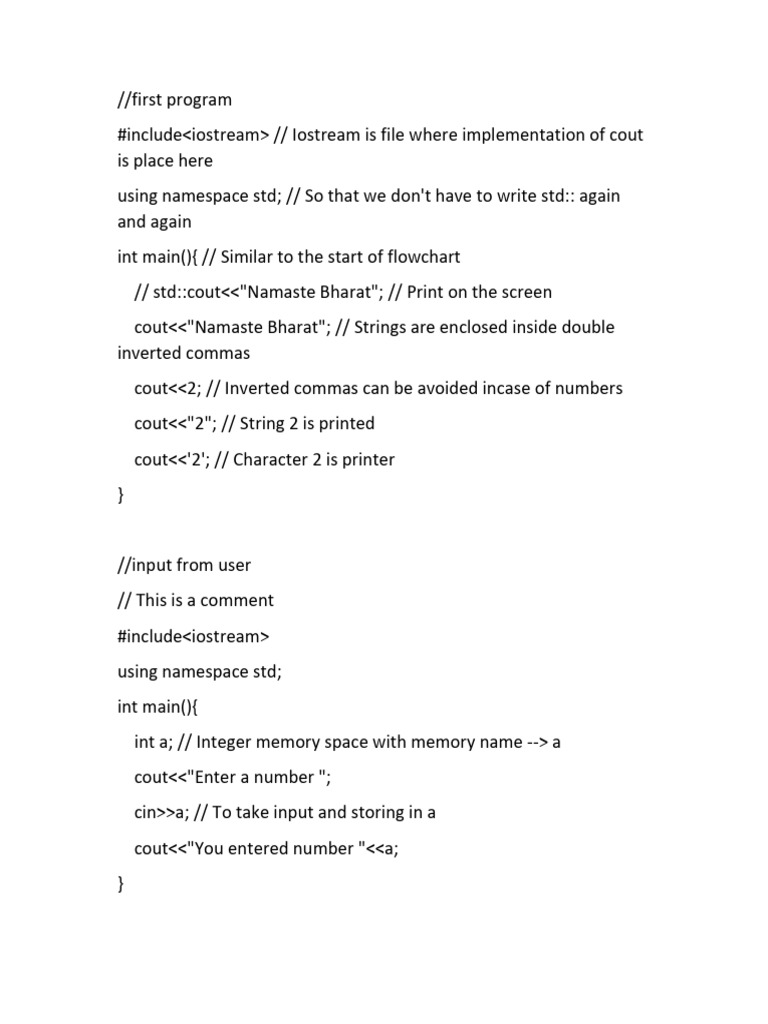 C++ Basics: Input, Output, and Operators | PDF