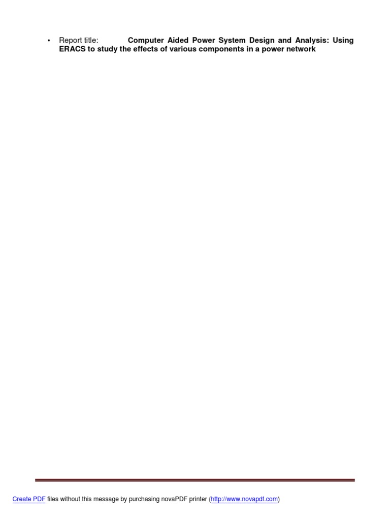 ERACS Power Network Model | PDF | Electric Power System | Electric Power