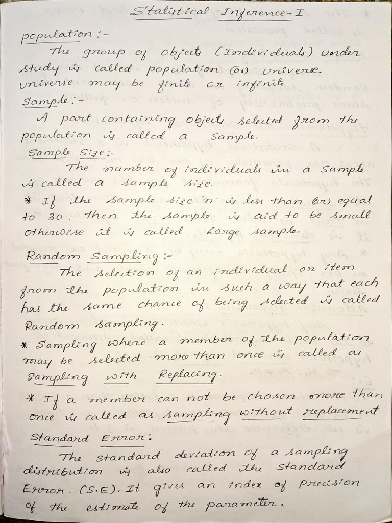 Statistical Inference I | PDF | Hypothesis | Cognition