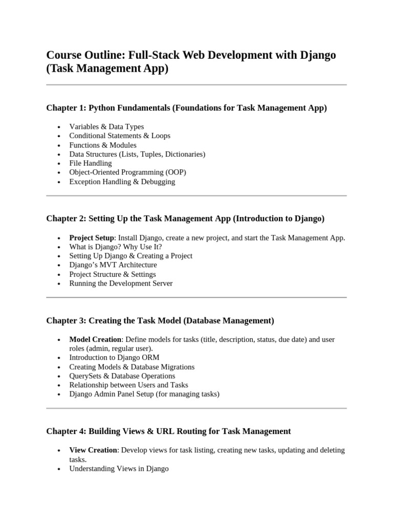 Django Course Outline For Youtube | PDF | Databases | Object Oriented Programming