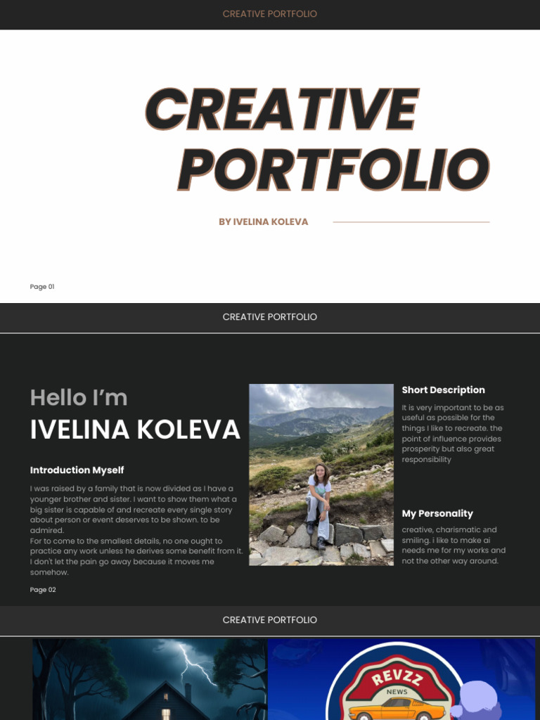 Black White Creative Portfolio Presentation | PDF