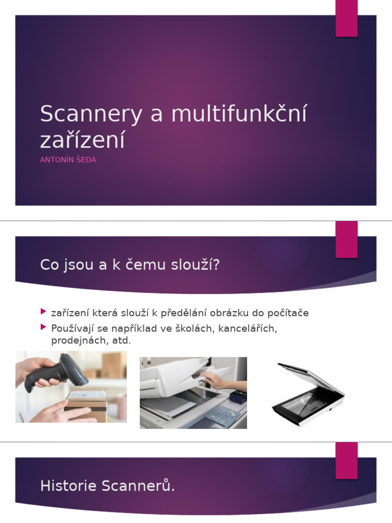 Scannery A Multifunkční Zařízení Seda | PDF