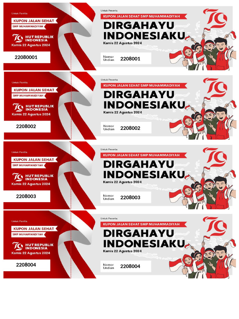 KUPON - 17 - AGUSTUS Jalan Sehat 2024 | PDF