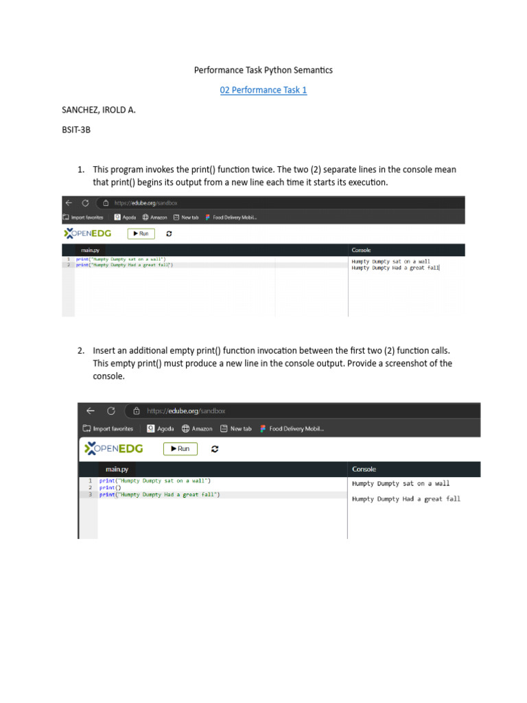Python Print Function Exercises | PDF
