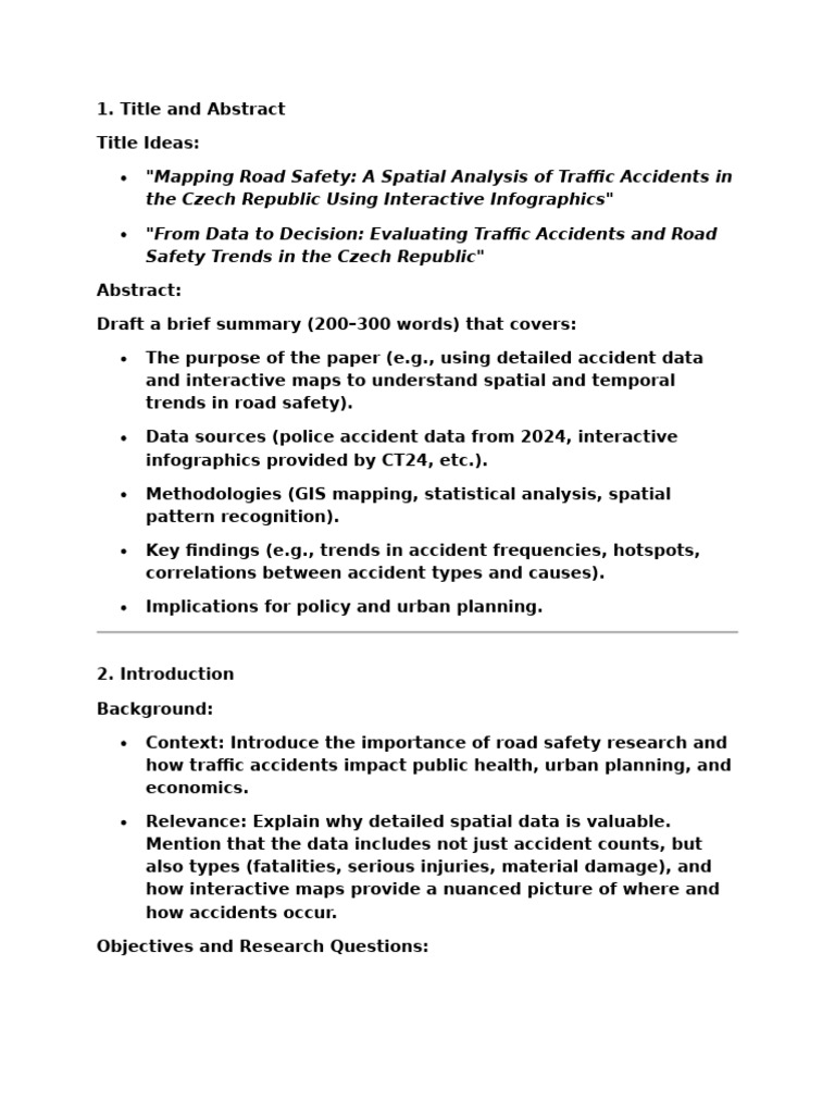 how to write a paper | PDF | Spatial Analysis | Traffic Collision