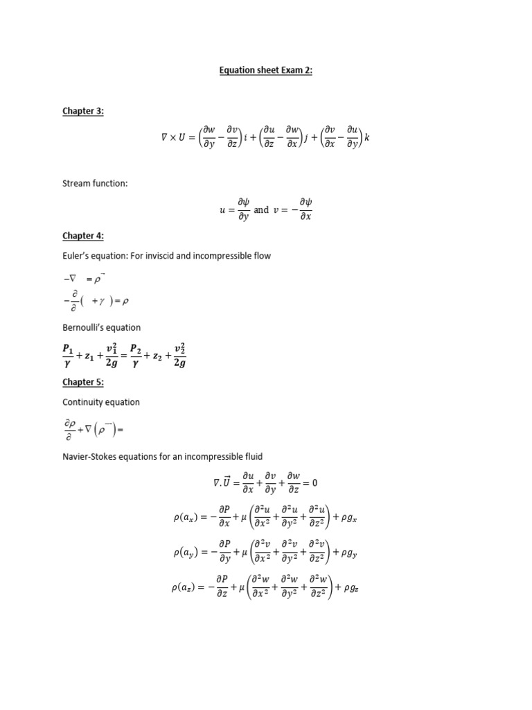 Equation Sheet 2 | PDF | Motion (Physics) | Dynamics (Mechanics)