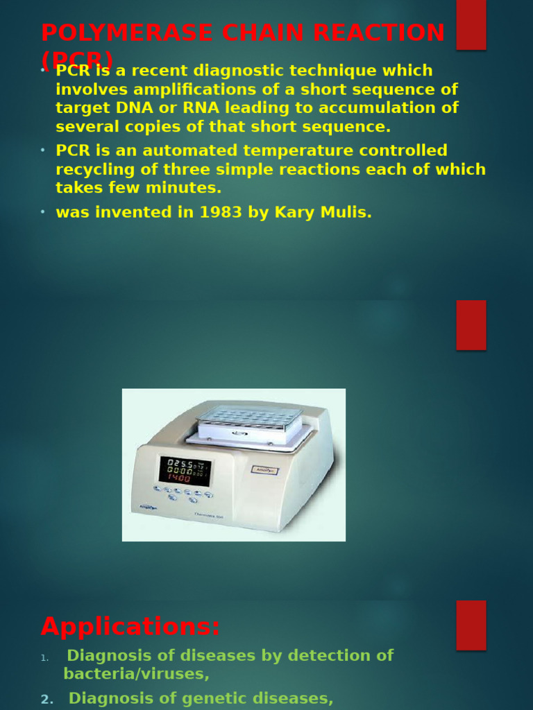Polymerase Chain Reaction (Pcr) | PDF | Polymerase Chain Reaction | Primer (Molecular Biology)