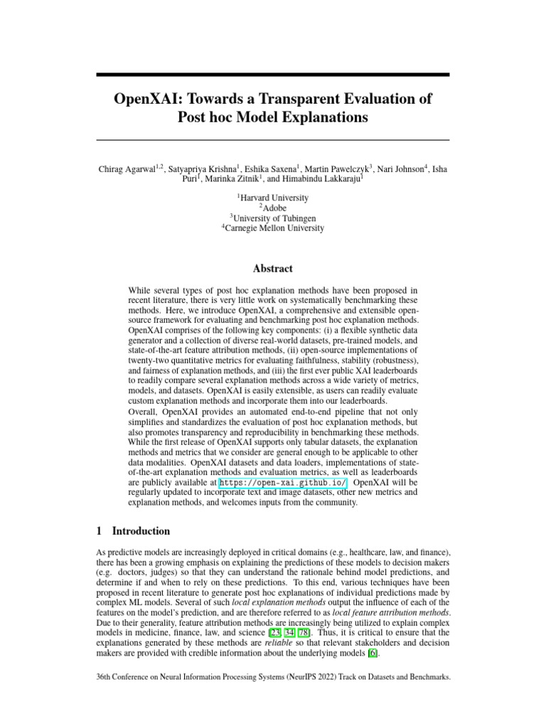 OpenXAI benchmark result of XAI | PDF | Cluster Analysis | Covariance Matrix