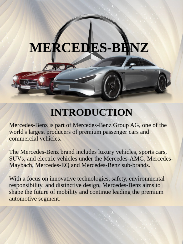 mercedes benz ppt | PDF | Mercedes Benz | Car