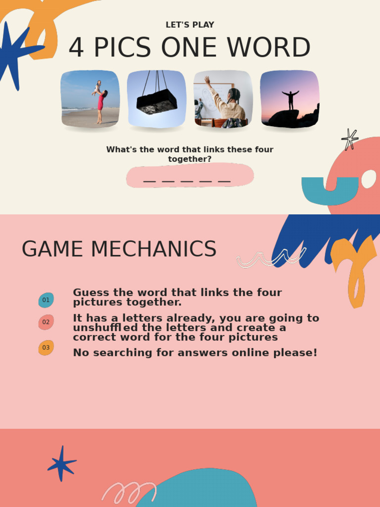 Four Pics One Word Game Challenge | PDF