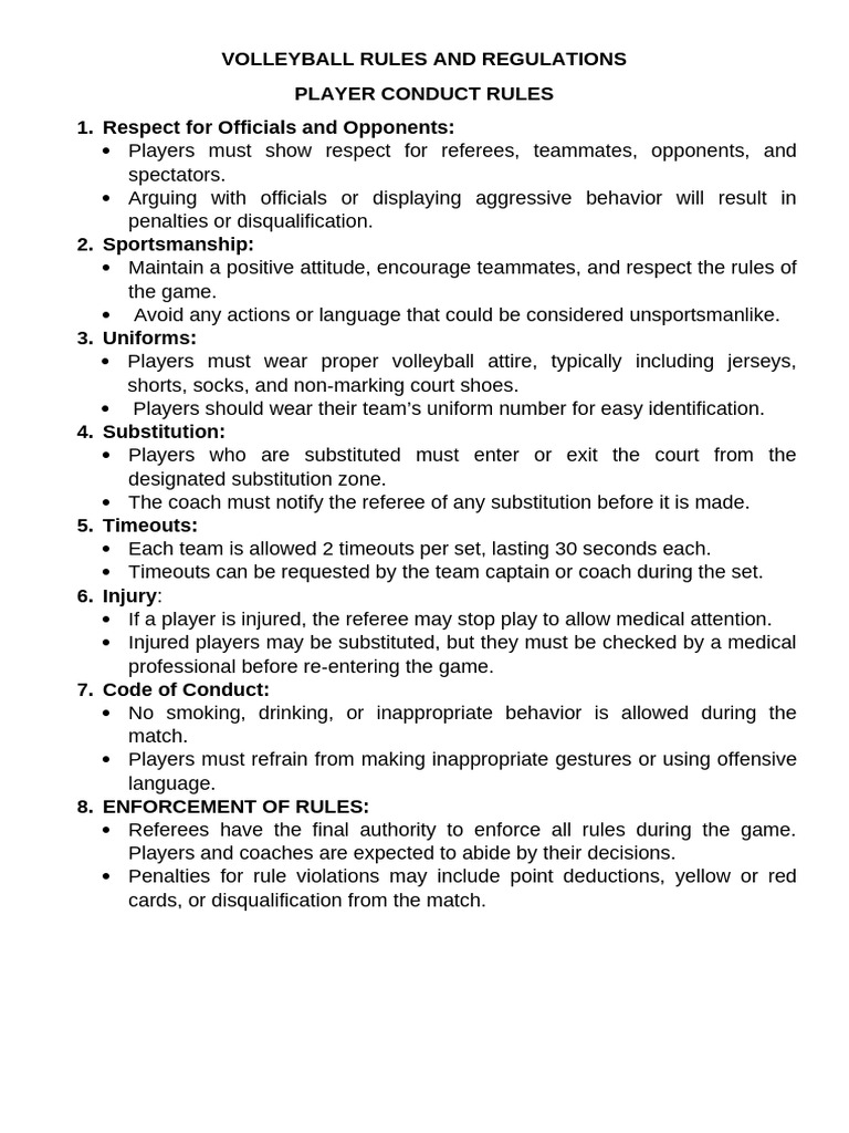VOLLEYBALL-RULES-AND-REGULATIONS | PDF