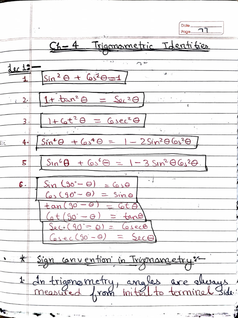 Trigonometric Identities | PDF