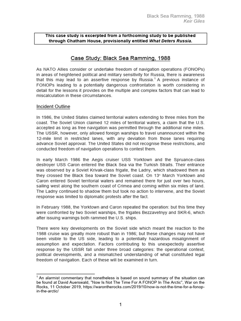 Black Sea Ramming Incident Analysis | PDF | International Relations