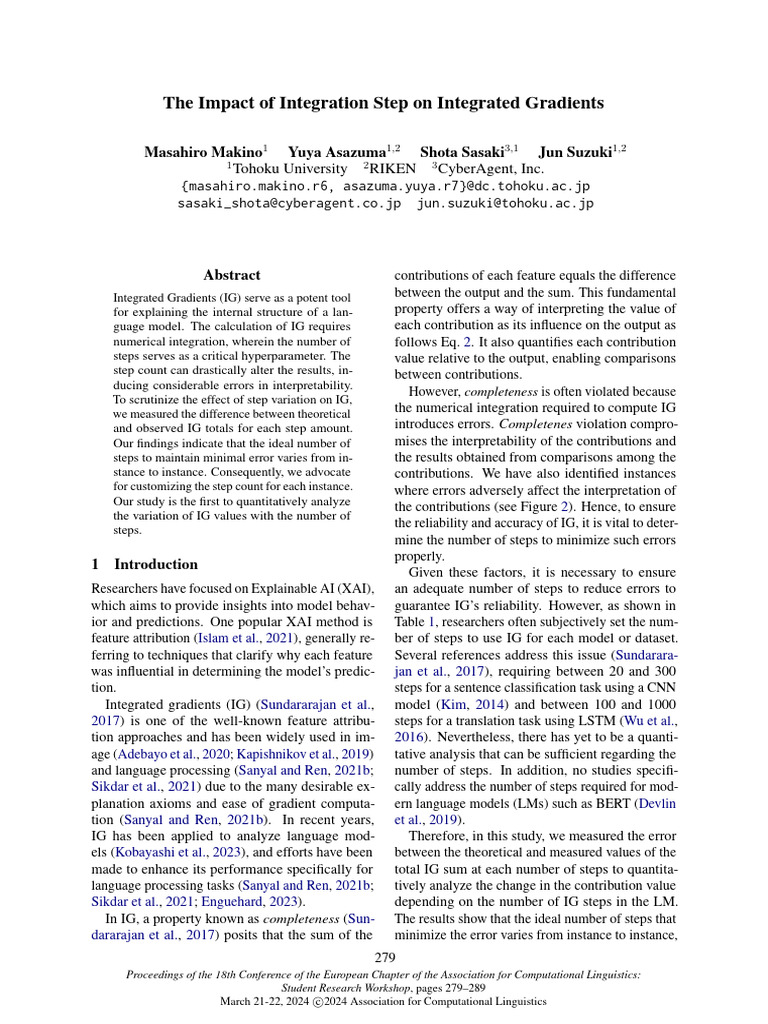 The Impact of Integration Step on Integrated Gradients | PDF | Integral ...