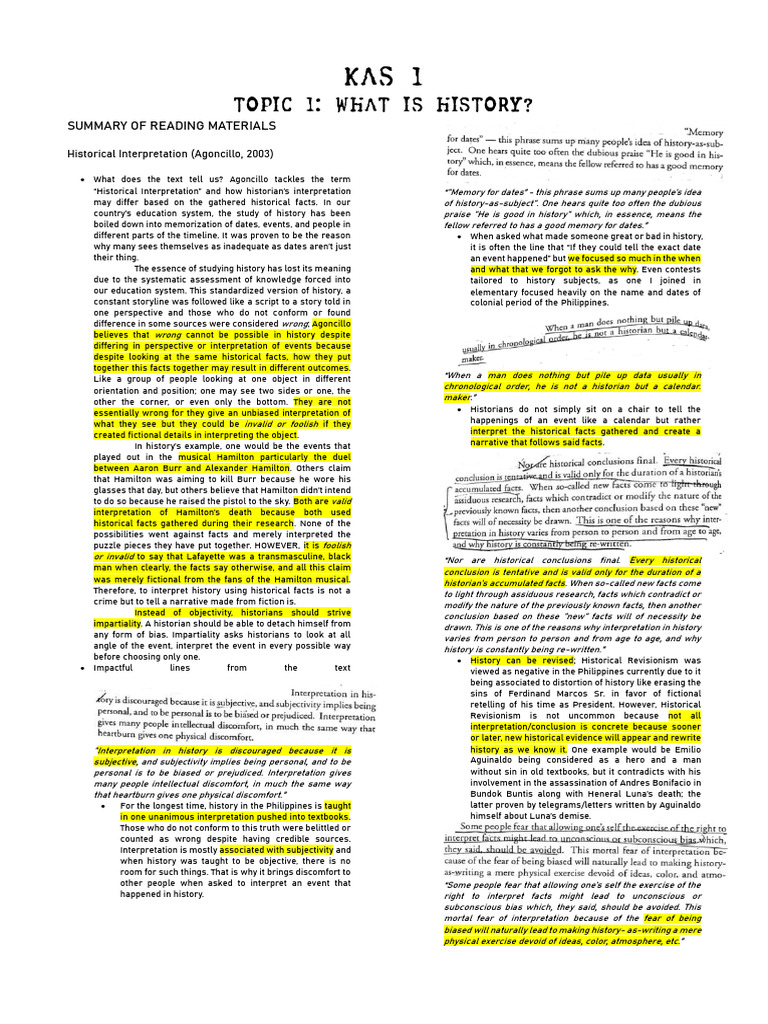 Kas 1 - Topic 1 Notes | PDF