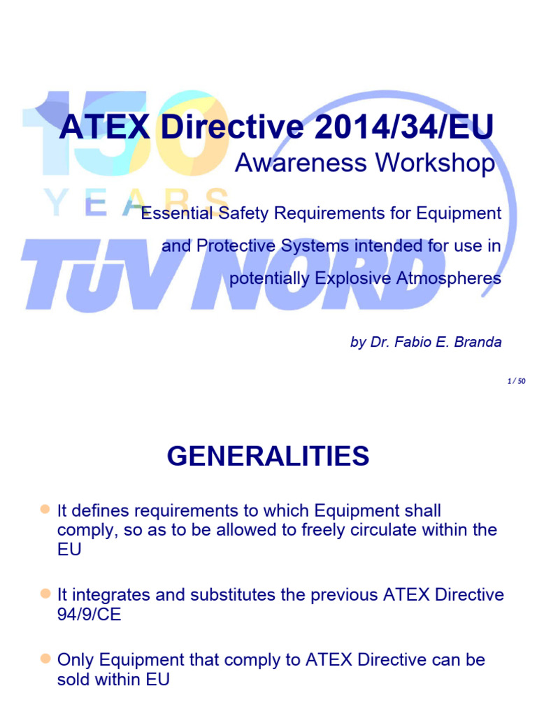 ATEX Directive 2014/34/EU Overview | PDF