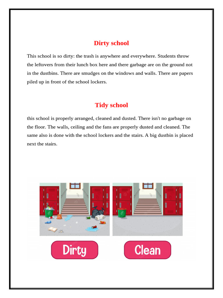 Clean vs. Dirty School Environments | PDF