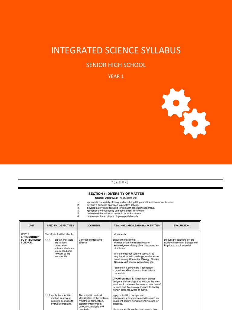 Integrated Science Year 1 | PDF | Mole (Unit) | Atmosphere